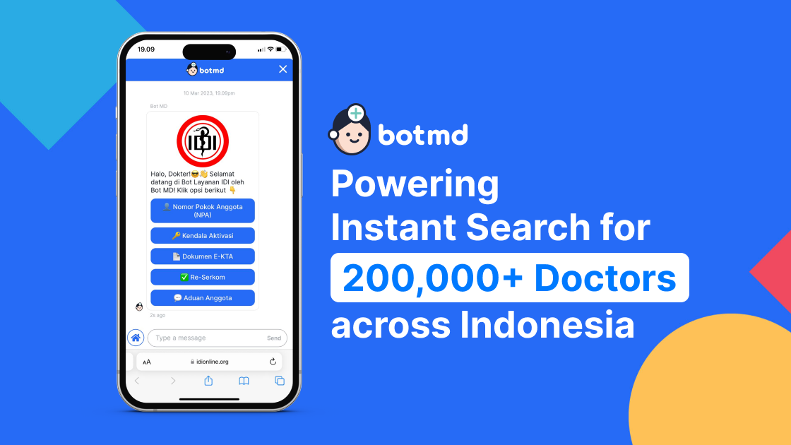 Bot MD x IDI | Powering Instant Search for Doctors